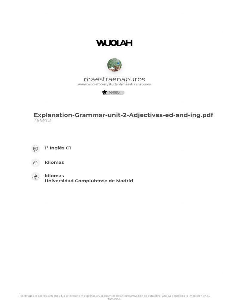 Rule - Ed - Ing Adjective | PDF | Lingüística