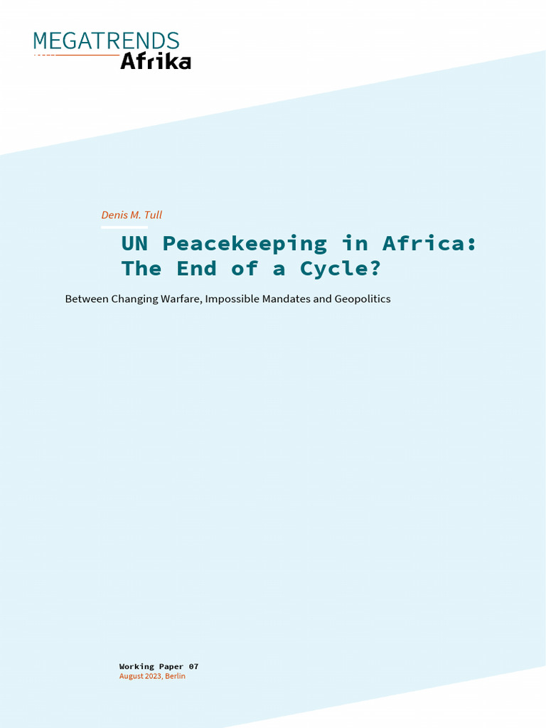 UN Peacekeeping Challenges in Africa | PDF | Peacekeeping | United ...