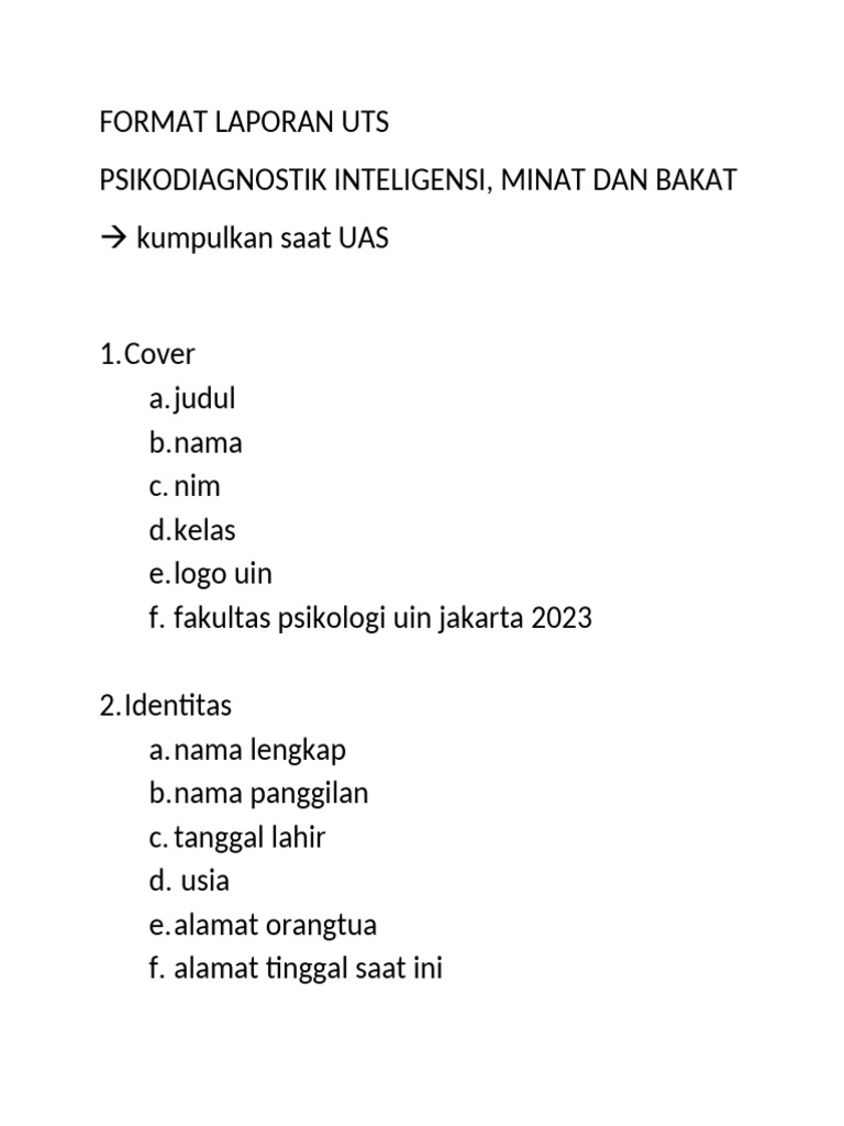 Format Uts IMB 2023 | PDF | Seni & Disiplin Bahasa | Sains & Matematika