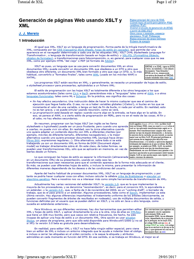 XSLT | PDF | Xml | X camino