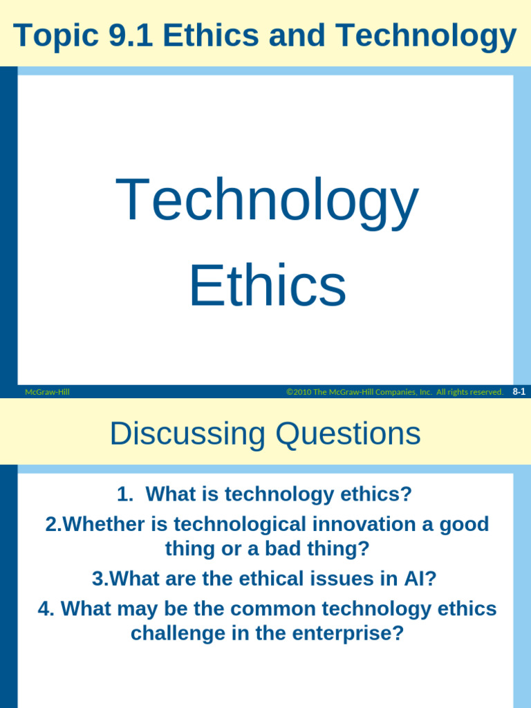 Technology Ethics | PDF | Employment | Privacy