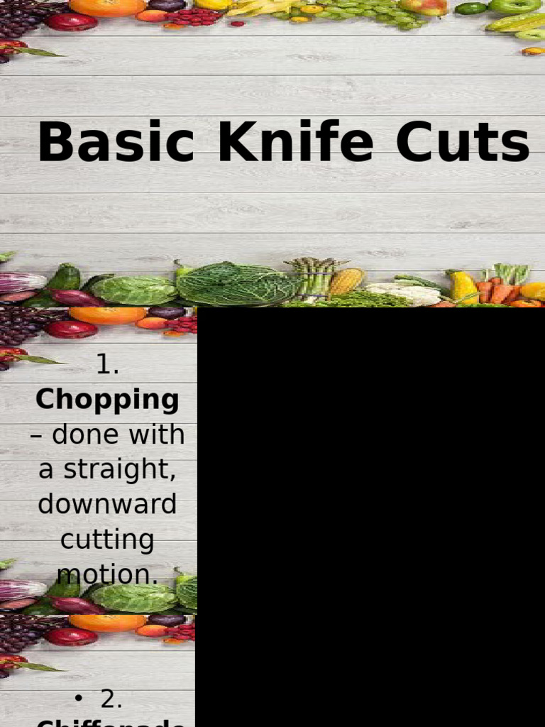 7 Basic Knife Cuts Pdf