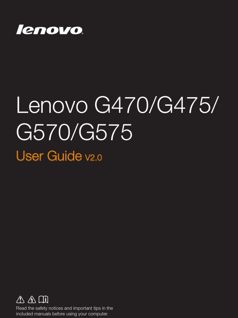 Lenovo G575 User Guide English) | PDF | Internet Access | Wireless Lan