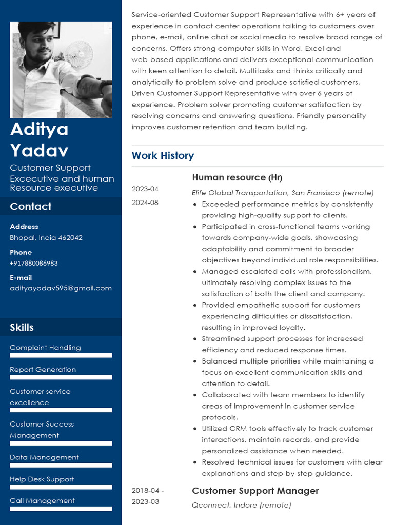 Aditya New Updated Resume | PDF | Call Centre | Business