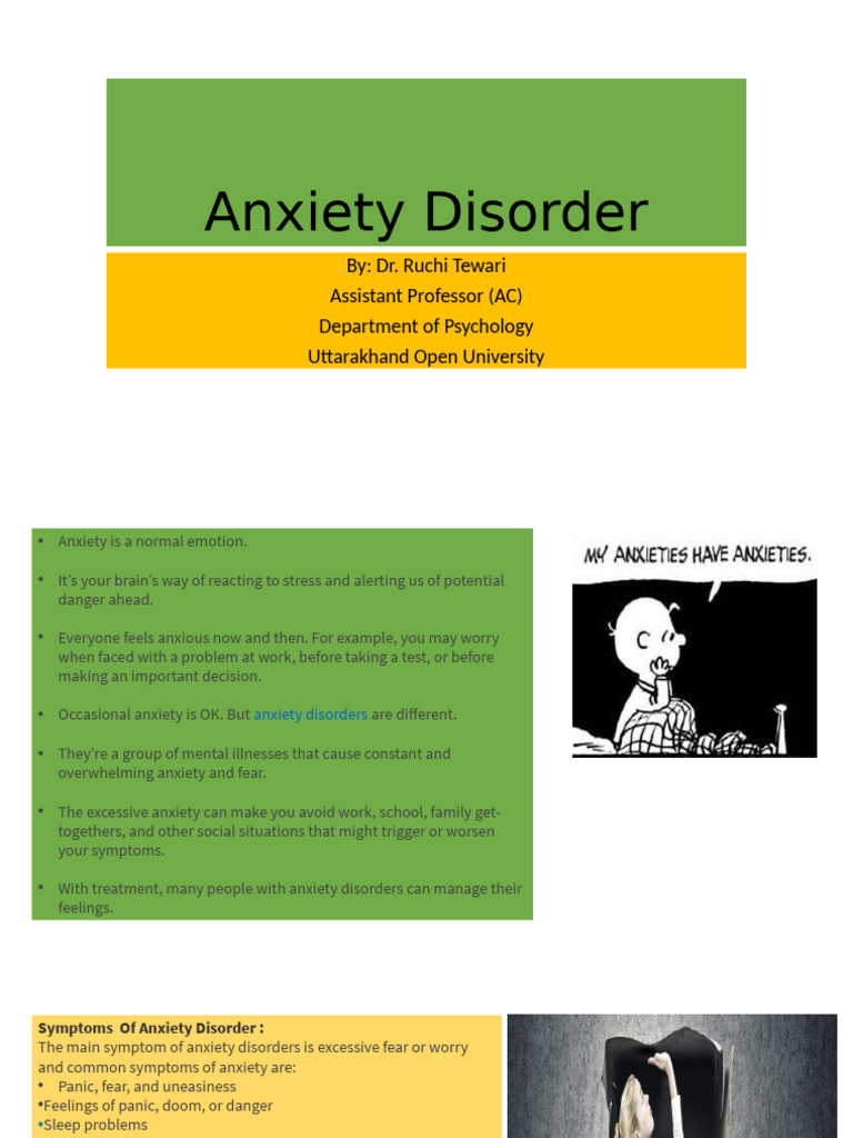 Anxiety Disorder | PDF | Anxiety | Anxiety Disorder