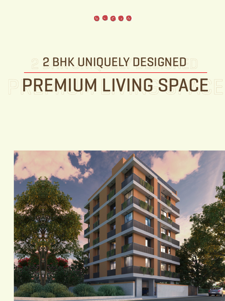 Premium 2 BHK Living Space Features | PDF | Tile | Door
