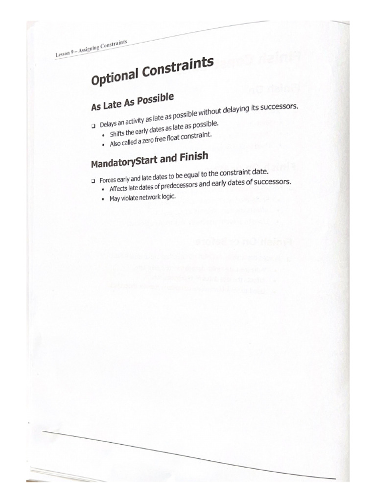 Lesson 9 - Assigning Constraints | PDF