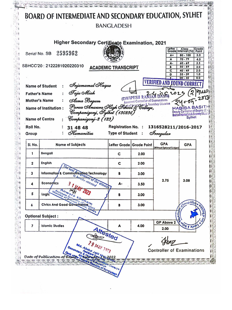 Injamamul Haque - All Academic | PDF