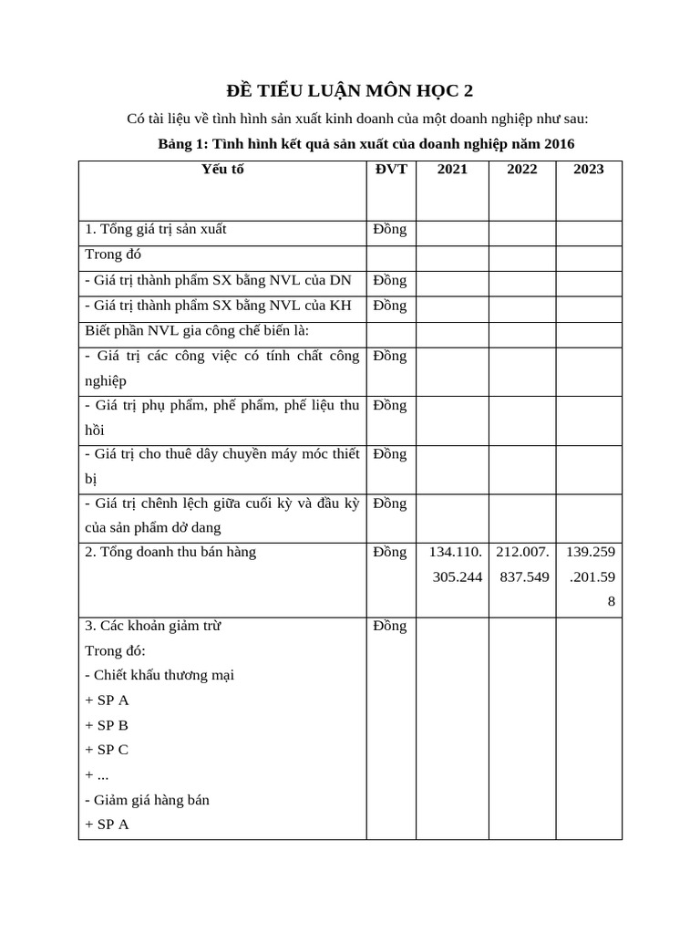 Đe tieu luan 2, ND1 | PDF