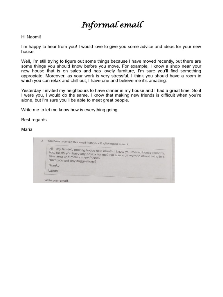 Informal email and a story | PDF