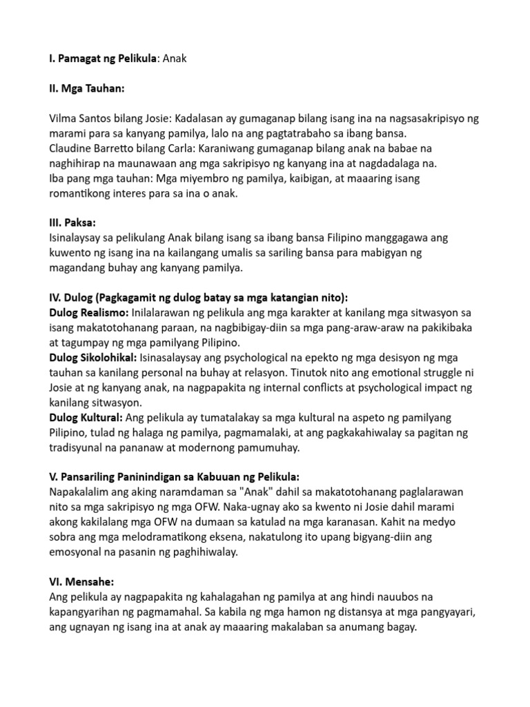 Assignment in Filipino | PDF