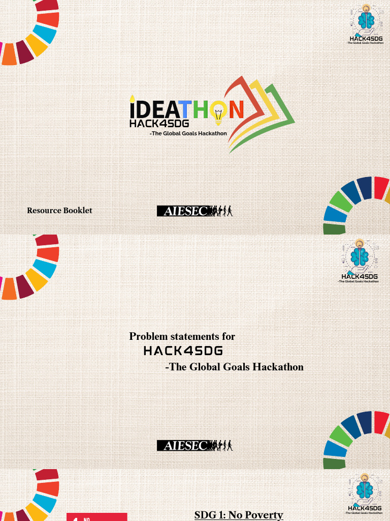 HACK4SDG: Global Goals Hackathon Guide | PDF | Sustainability | Environment