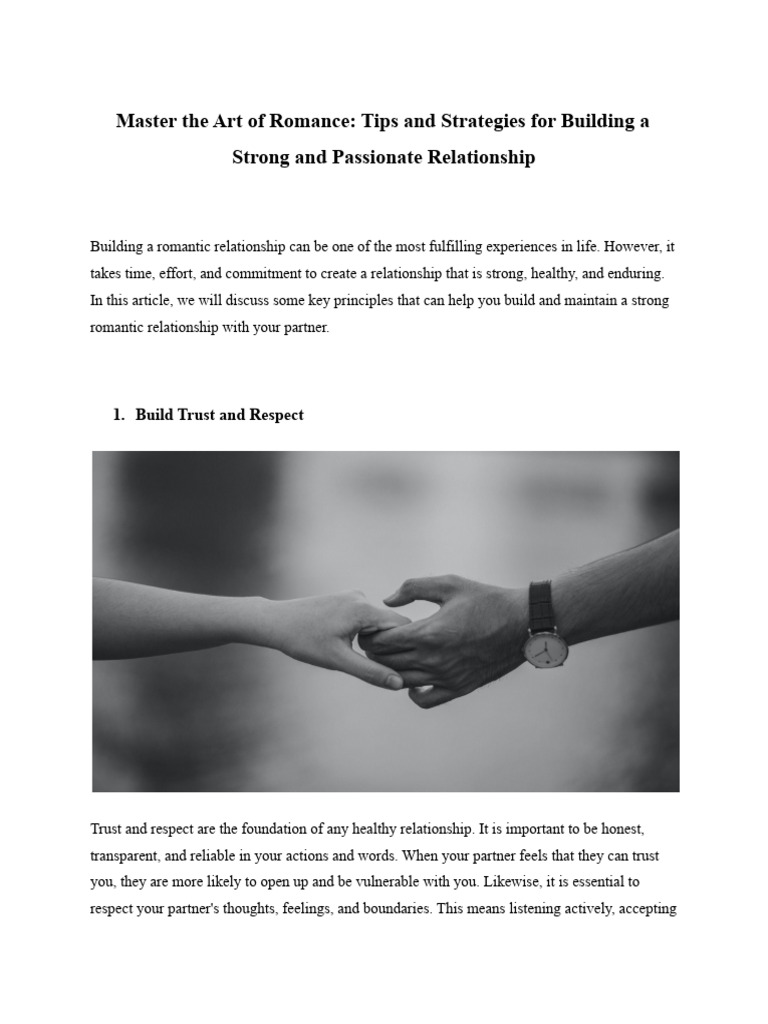 8 Secrets to a Lasting Relationship That You Need to Know | PDF | Romance (Love) | Intimate ...