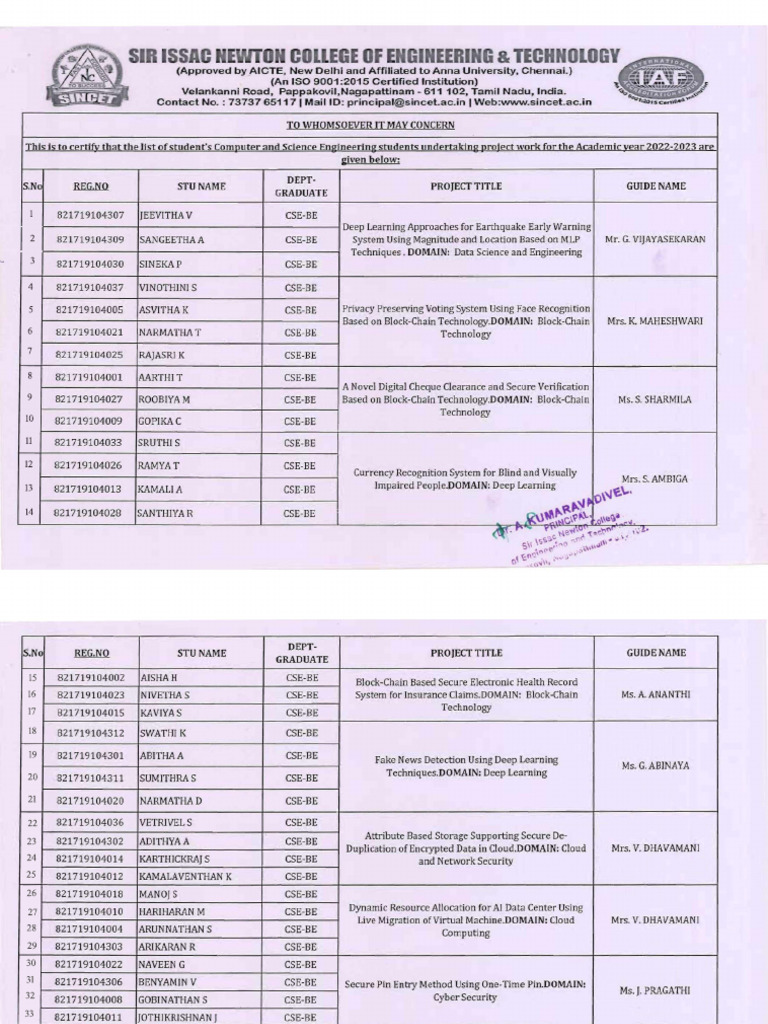 Cse Internship | PDF