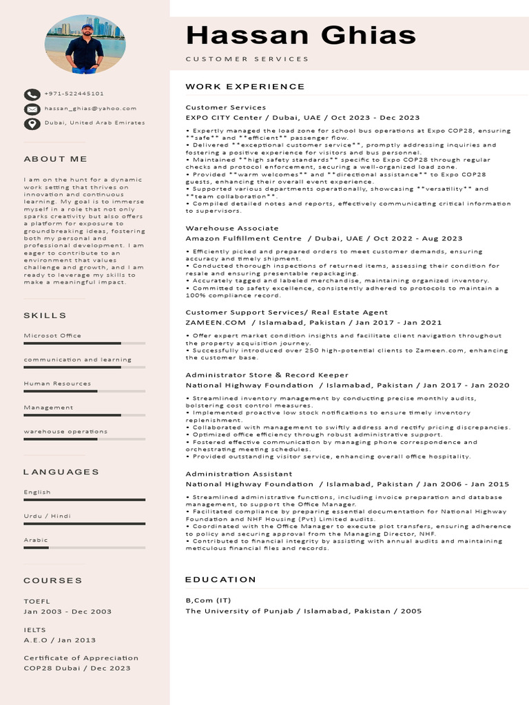 hassan cv 1 | PDF | Business
