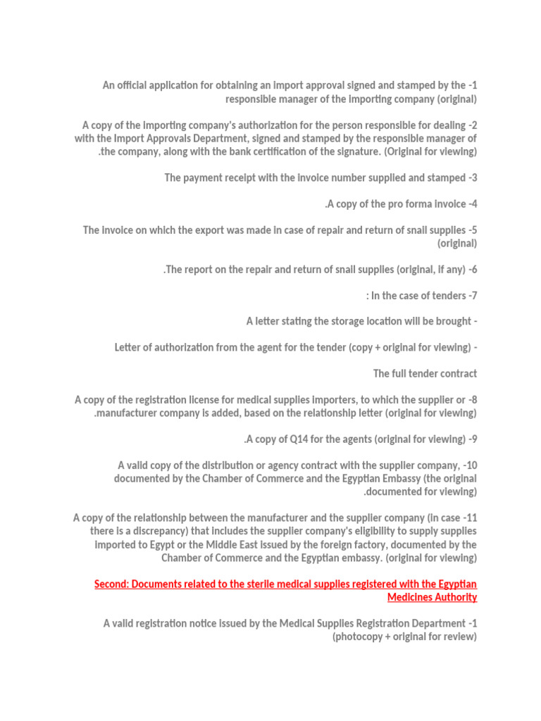Medical Device Import Approval Process | PDF | Medical Device | Food ...