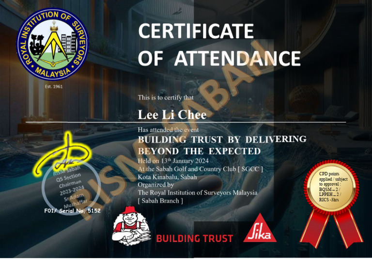 Rism-Sika 13-1-24 Ecert Lee Li Chee | PDF | Business