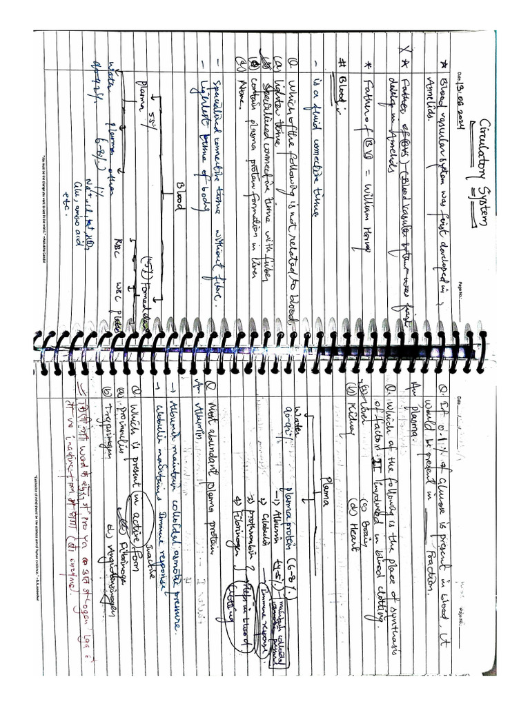 BODY FLUIDS AND CIRCULATION (11th) By Md. Rizwan Ansari | PDF