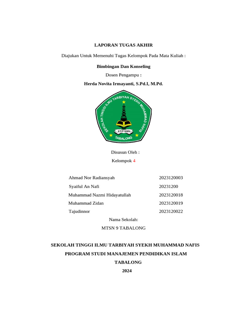 Laporan Bk Pdf Karier Perkembangan