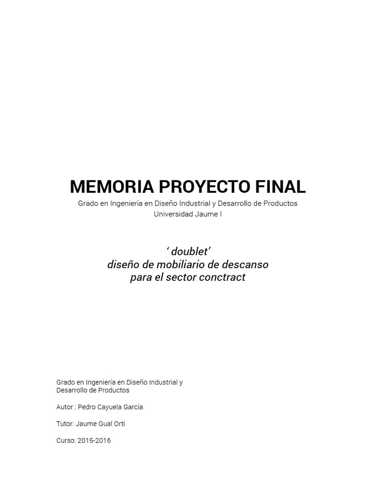 TFG 2016 CayuelaGarciaPedro | PDF | Diseño | Mueble