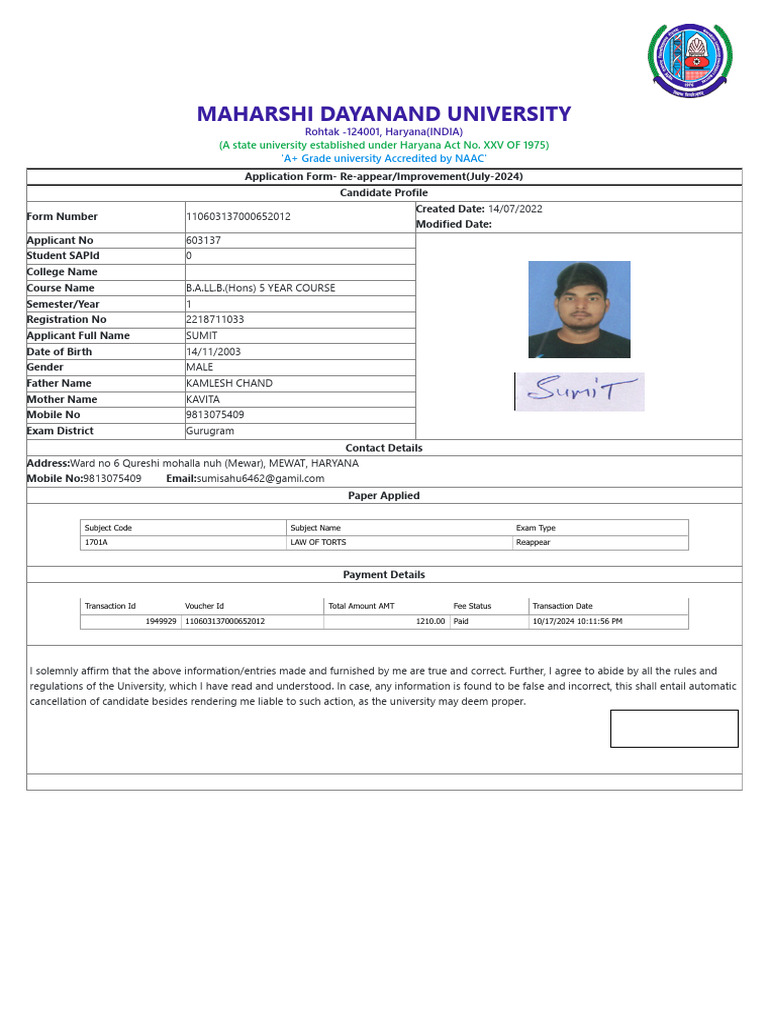 M.D University | PDF | Justice | Crime & Violence