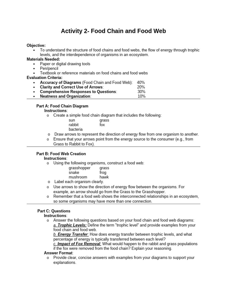 People and The Earths Eco Activity 2 | PDF | Food Web | Ecology