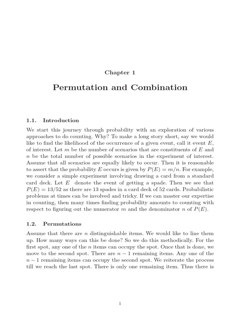 2022 Permutation and Combination | PDF | Applied Mathematics | Mathematics