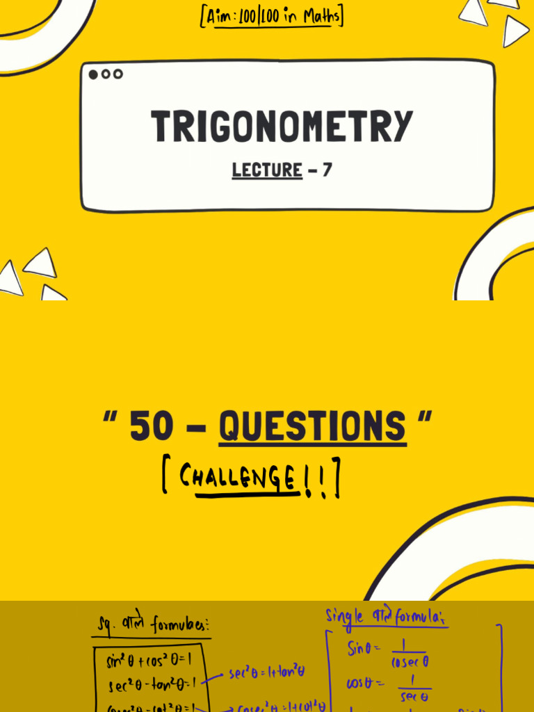 Trigonometry L7 | PDF