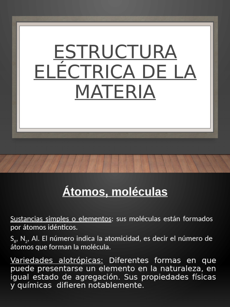 Estructura Electrica De La Materia Pdf átomos Núcleo Atómico