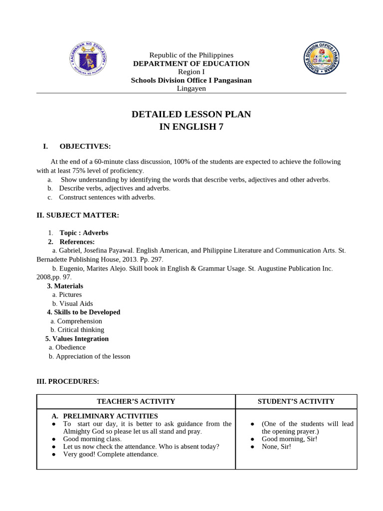 DEMO SA APRIL | PDF | Adverb | Verb