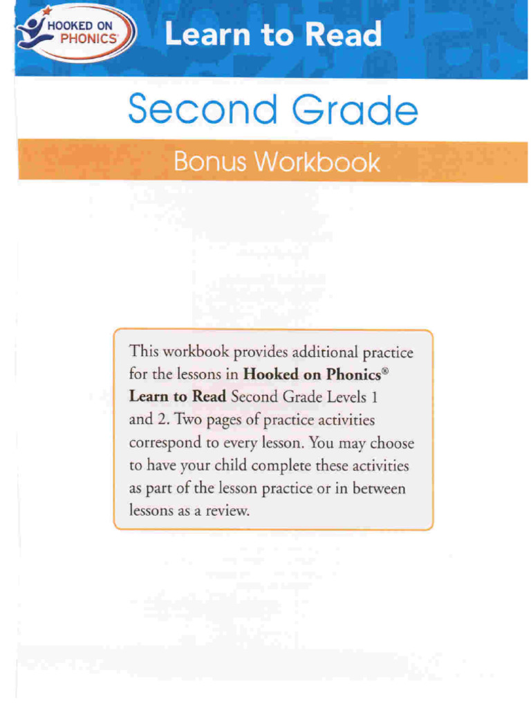 Hooked On Phonics. Learn To Read. Second Grade. Bonus Workbook | PDF