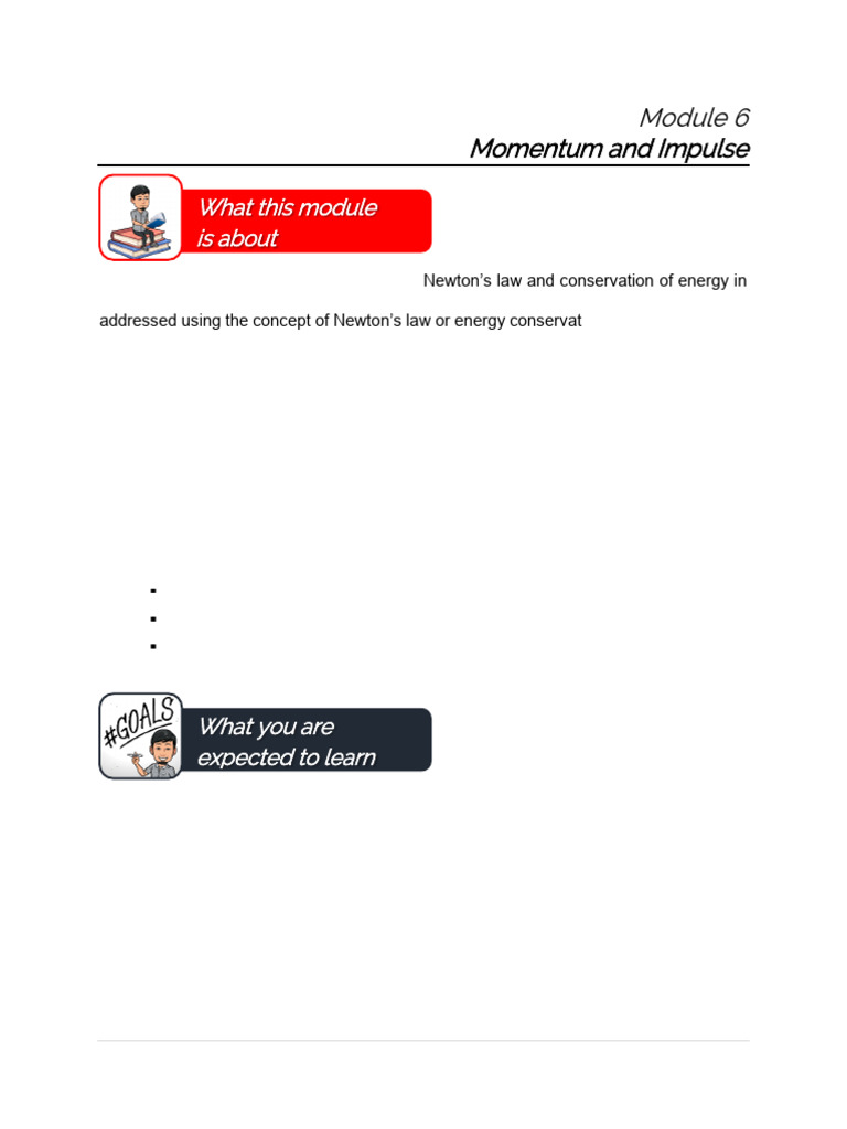Module-6-Momentum-Impulse_Collisions | PDF | Momentum | Collision