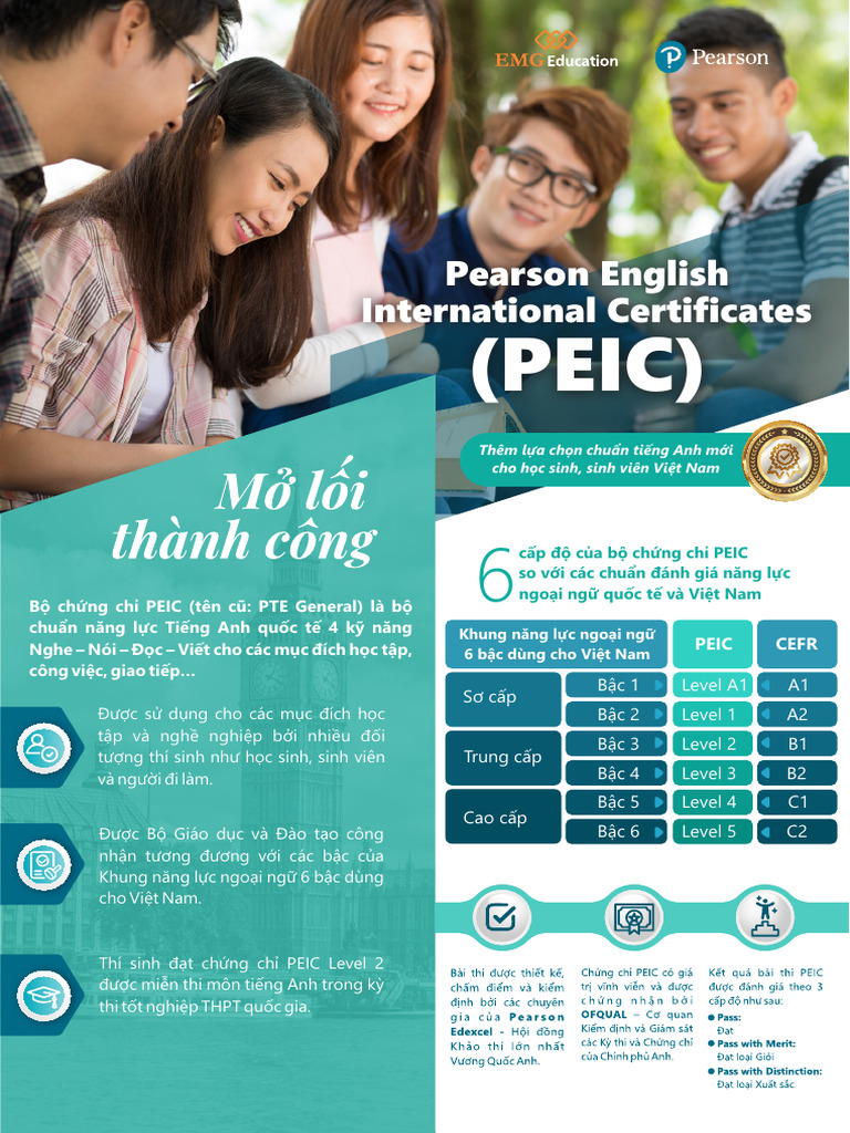 (PEIC) Thư Thông Báo Và Phiếu Đăng Ký Chứng Chỉ PEIC 2024 | PDF