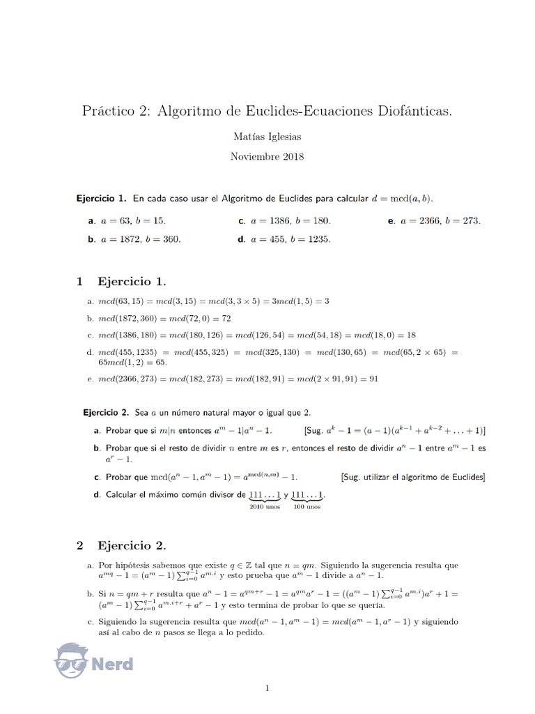 Práctico 2 (letra y resolución) | PDF | Ecuaciones | Álgebra