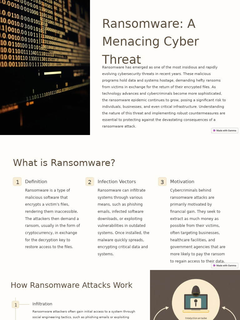 Ransomware: A Menacing Cyber Threat | PDF | Security | Computer Security
