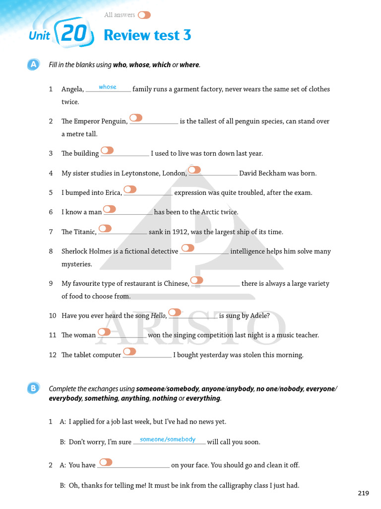 JSGrammar2e 2B U20 Ans-Unlocked 2 | PDF