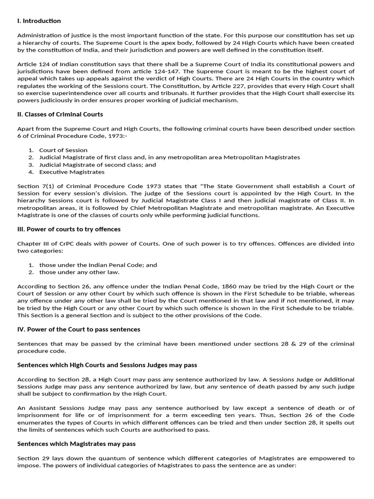 Indian Court Hierarchy & Powers | PDF | Magistrate | Supreme Courts