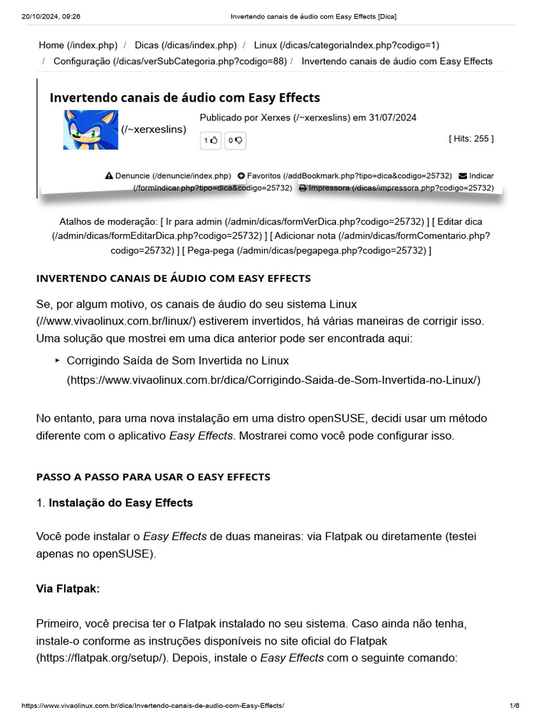 Invertendo Canais de Áudio Com Easy Effects (Dica) | PDF | Linux ...