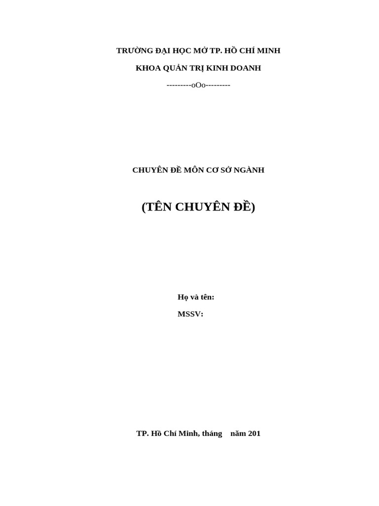 QTKD - Chuyen - de - TN - Chuyen - de - 01 2 | PDF