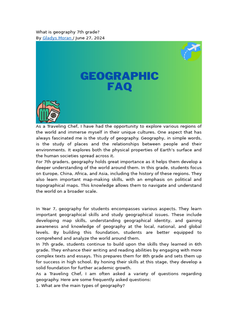 Understanding 7th Grade Geography | PDF | Geography | Geographic Information System