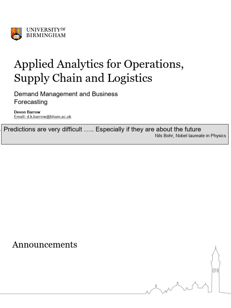 Unit 2 Lecture | PDF | Forecasting | Time Series