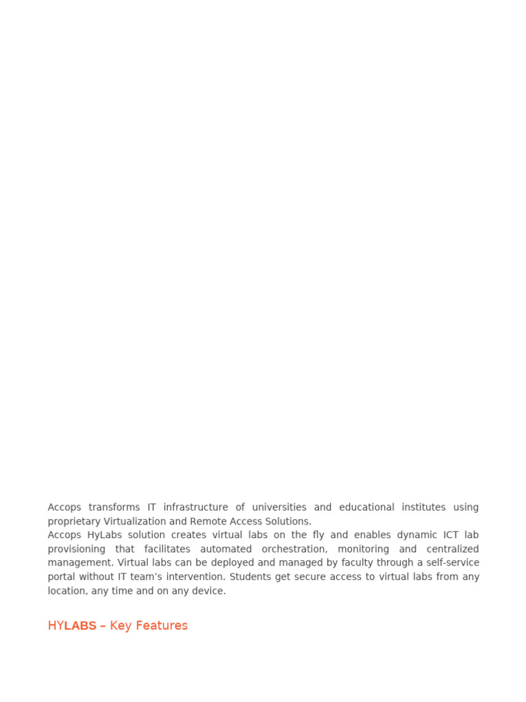 Accops Hy Labsbrochure 2023 | PDF | Educational Technology | Computing