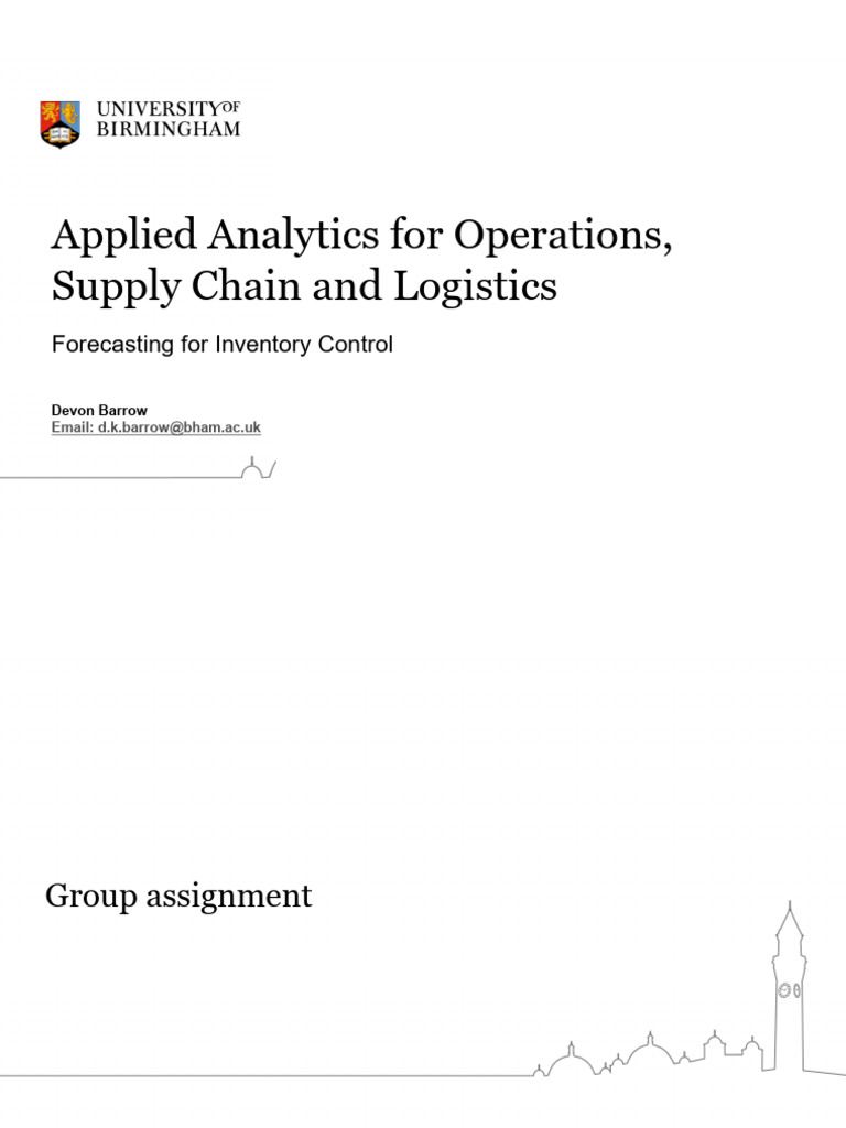 Unit 3 Lecture | PDF | Inventory | Normal Distribution