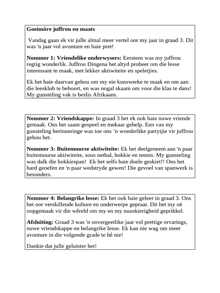 Goeimore Juffrou en Maats | PDF