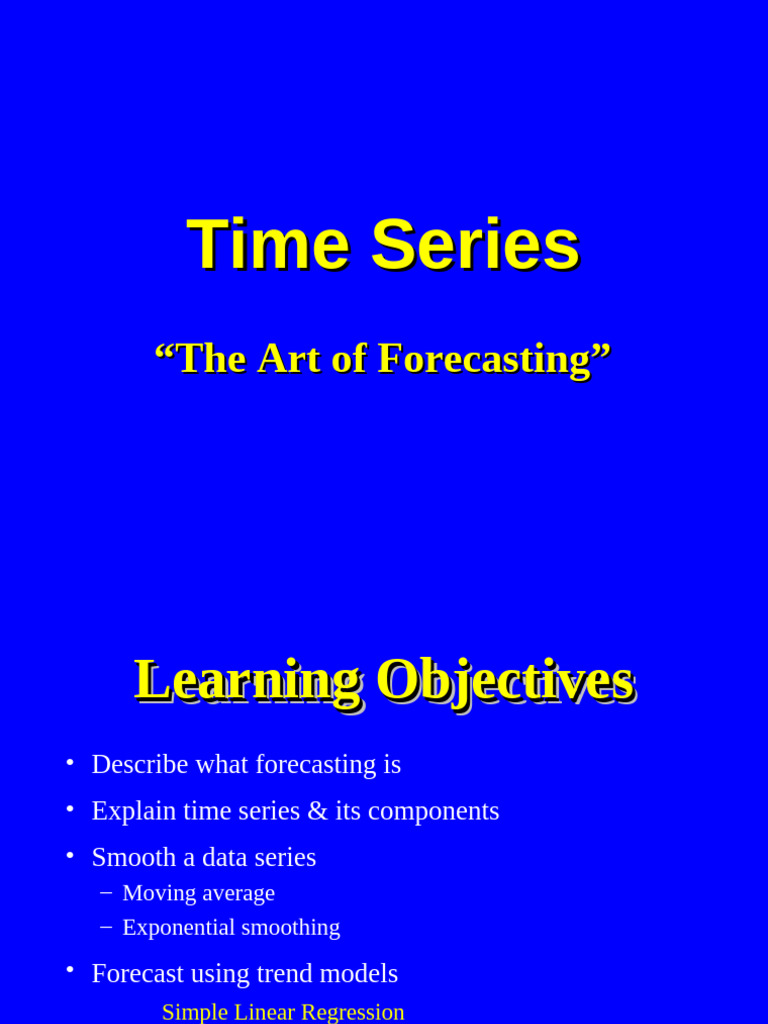 Time Series Pdf Forecasting Time Series