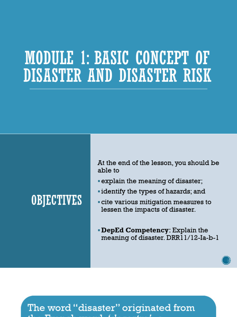 DRRR Q3 Module 1 2 Lecture Slides | PDF | Hazards | Risk