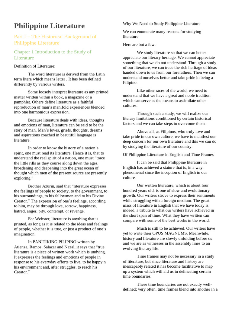 Understanding Philippine Literature | PDF | Poetry | Tagalog Language