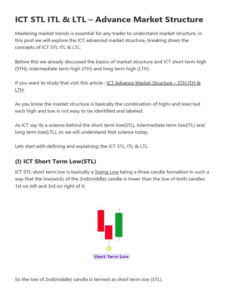 ICT STL ITL & LTL - Advance Market Structure PDF Download | PDF ...