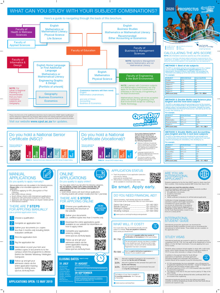 CPUT APS Calculation Method Guide | PDF | Mathematics | Travel Visa