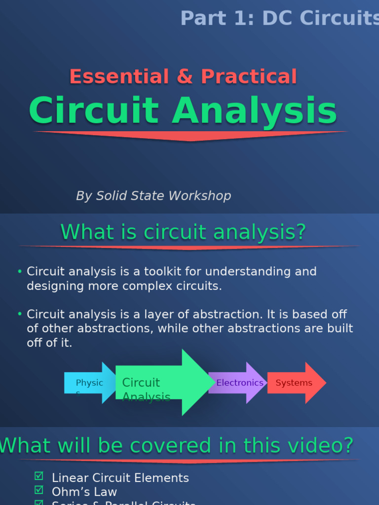 463135084 Essential Practical Circuit Analysis Part 1 Dc Circuits 1